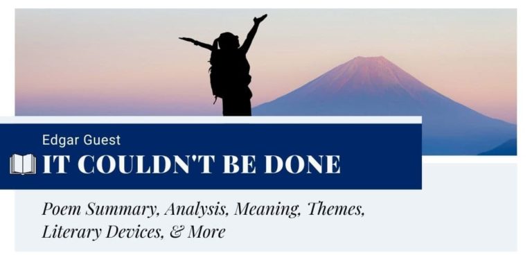 Analysis of It Couldn't Be Done by Edgar Guest - Poemotopia