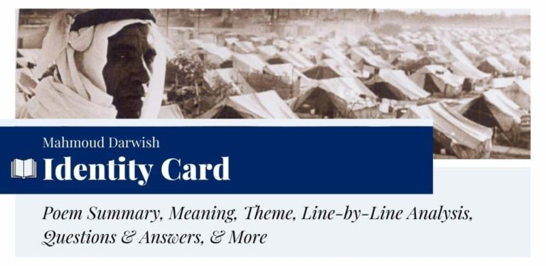 Analysis of Identity Card by Mahmoud Darwish - Poemotopia